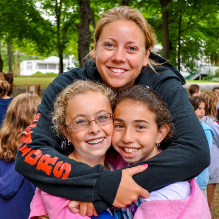 3-girls-hugging - One Happy Camper NJ